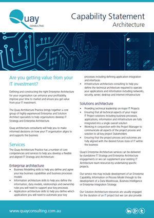 Capability Statements | Project Management Consultants | Quay Consulting | Project Management ...