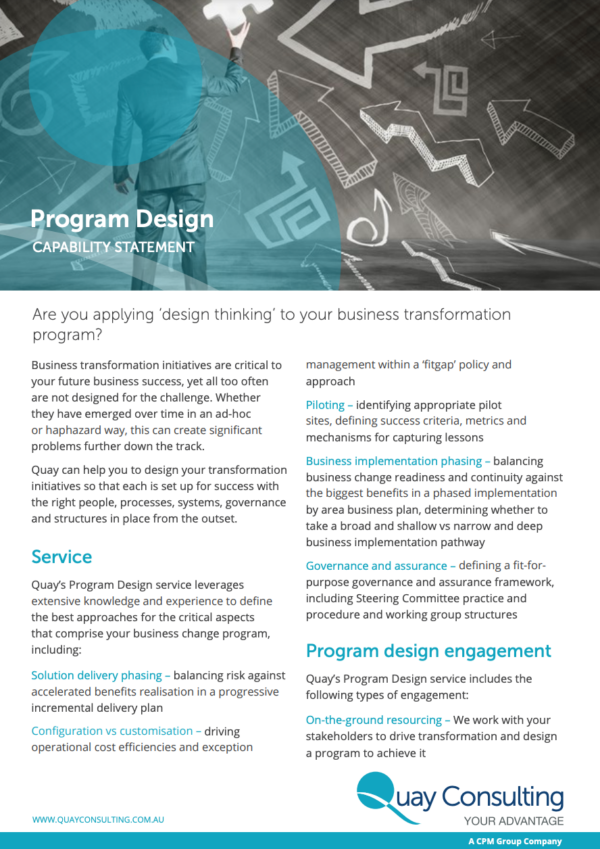 Capability Statements | Project Management Consultants | Quay ...