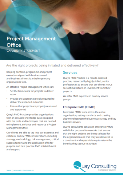 Capability Statements | Project Management Consultants | Quay Consulting