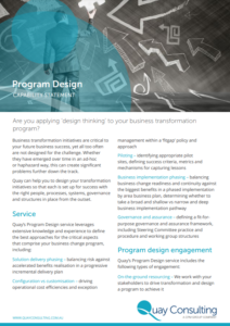 Capability Statements | Project Management Consultants | Quay Consulting